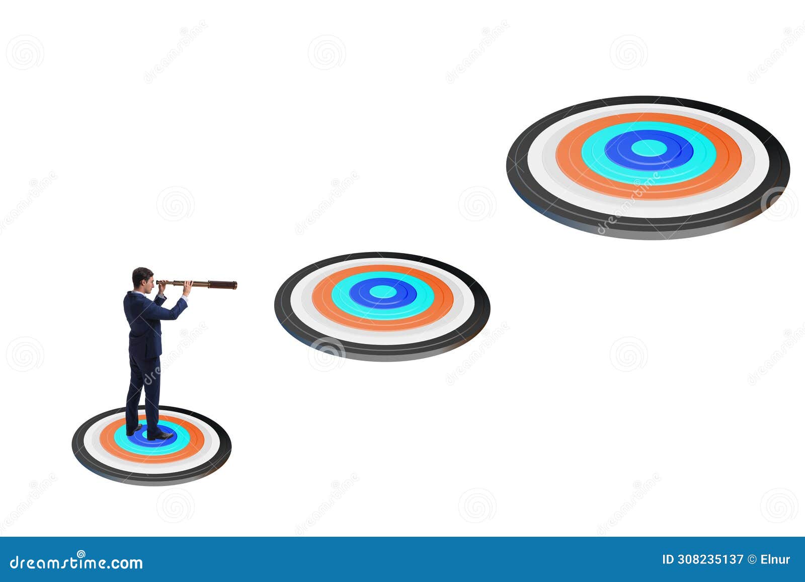 Concept of Setting and Achieving Business Objectives Stock Image ...