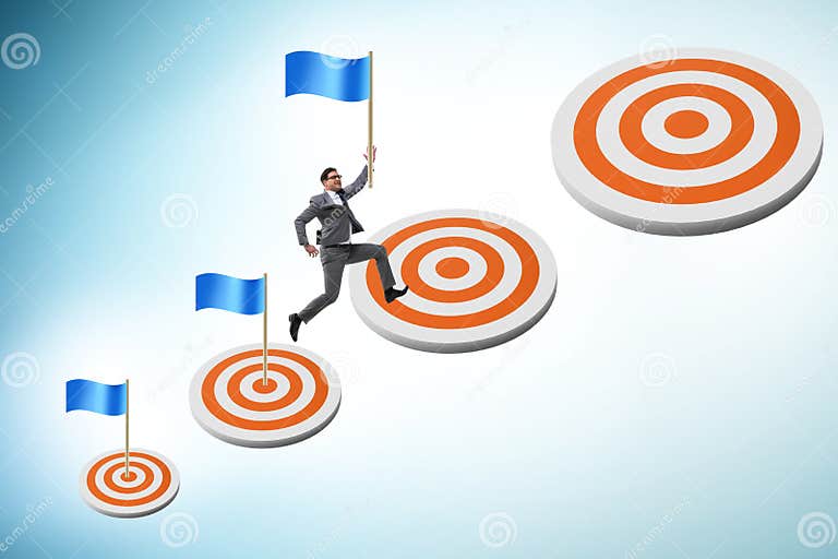 Concept of Setting and Achieving Business Objectives Stock Image ...