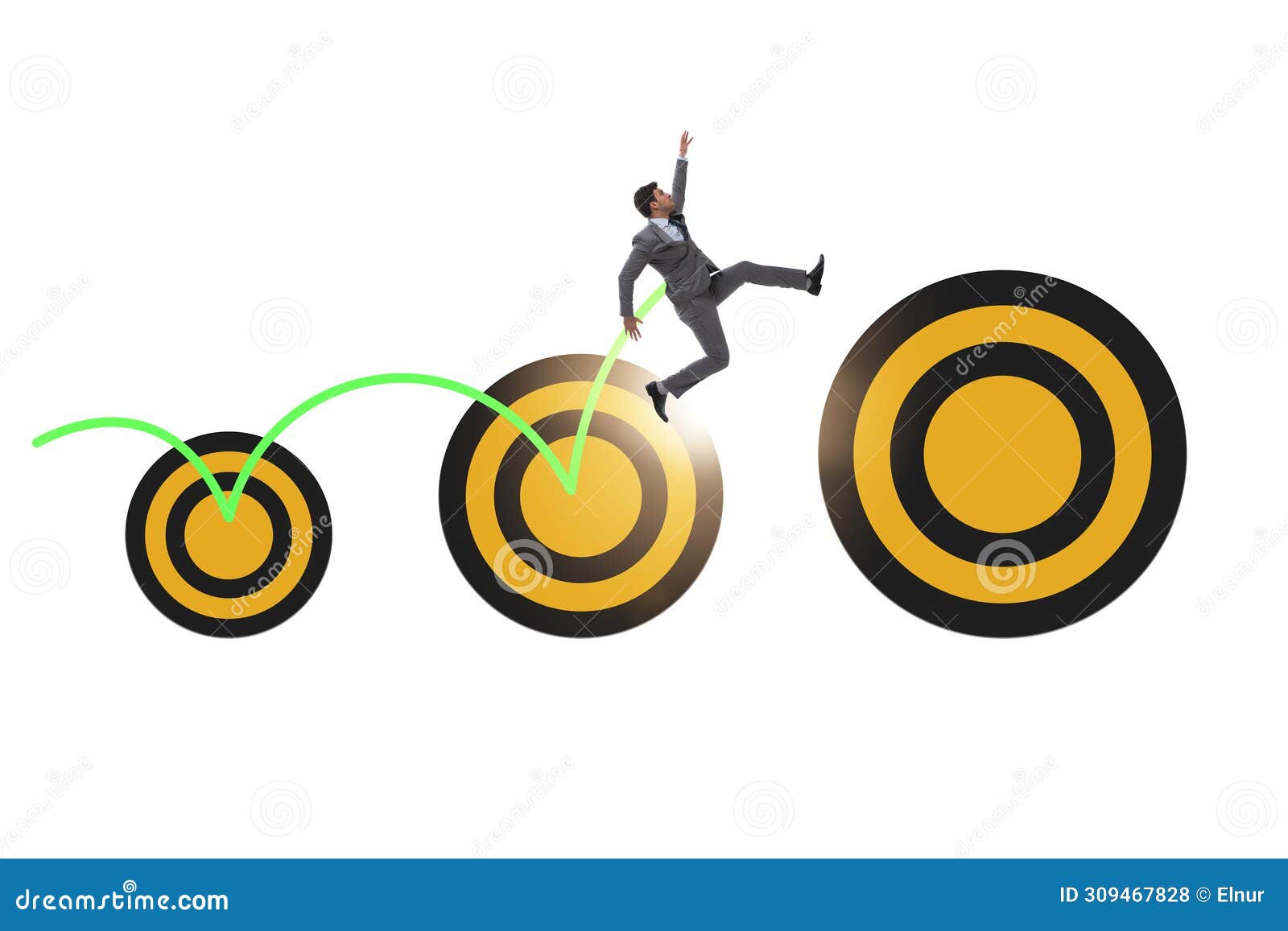 Concept of Setting and Achieving Business Objectives Stock Photo ...