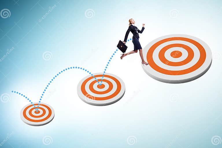 Concept of Setting and Achieving Business Objectives Stock Image ...