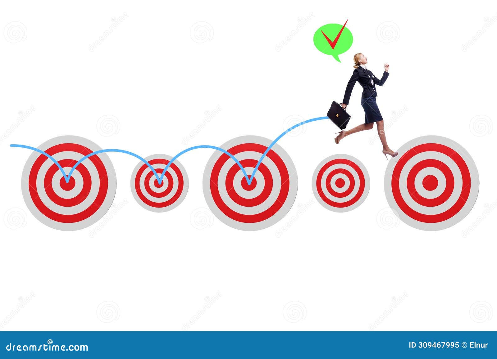 Concept of Setting and Achieving Business Objectives Stock Image ...