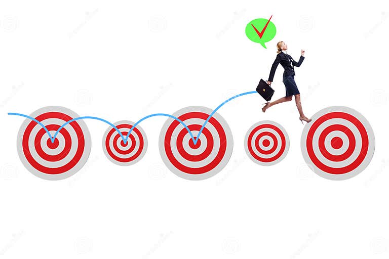 Concept of Setting and Achieving Business Objectives Stock Image ...