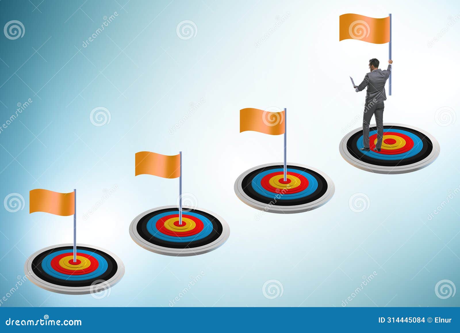 Concept of Setting and Achieving Business Objectives Stock Photo ...