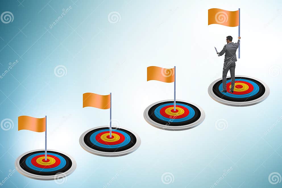 Concept of Setting and Achieving Business Objectives Stock Photo ...
