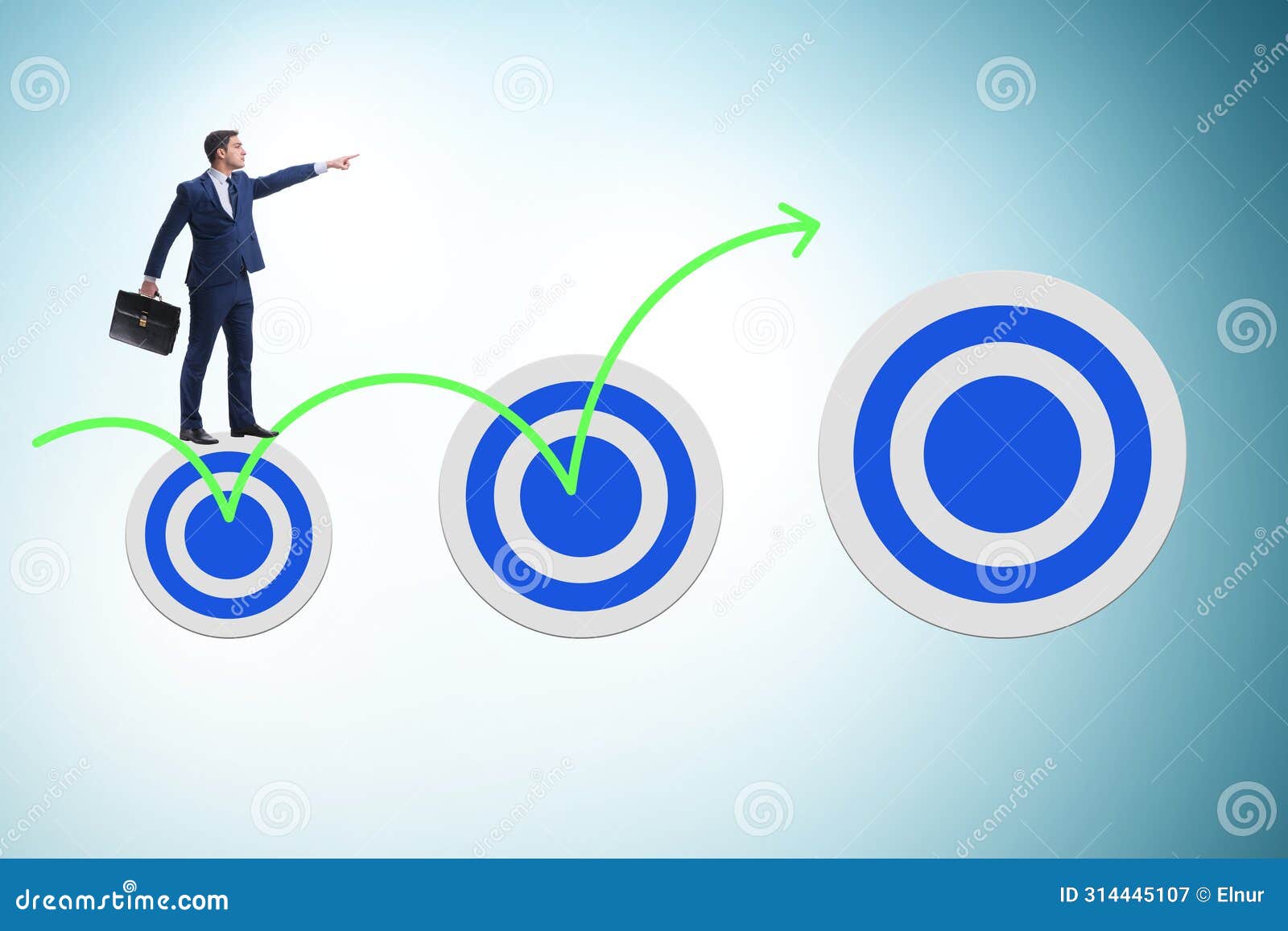 Concept of Setting and Achieving Business Objectives Stock Image ...