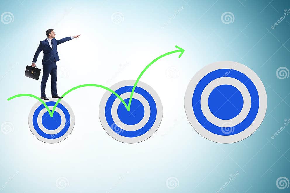 Concept of Setting and Achieving Business Objectives Stock Image ...