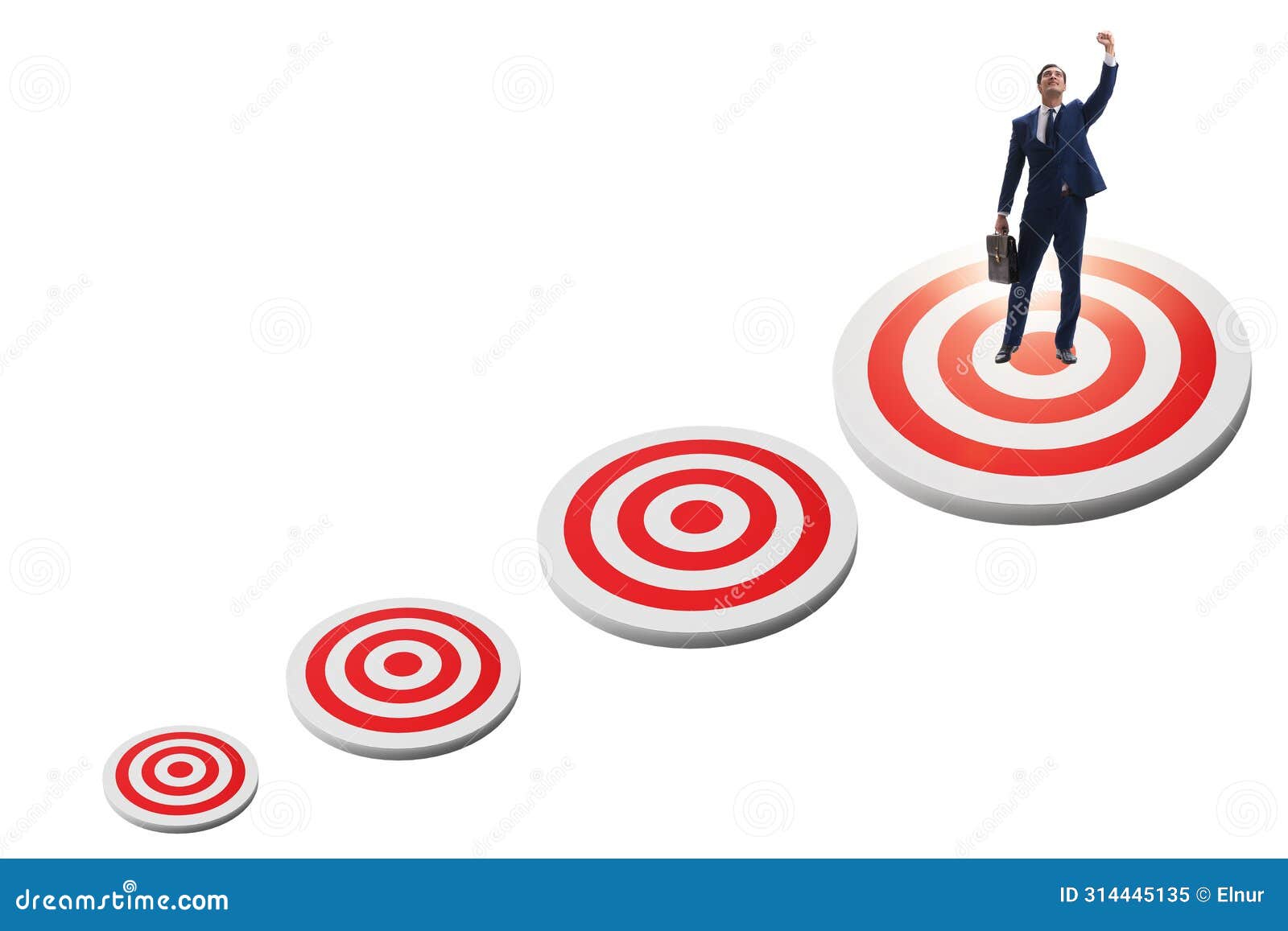 Concept of Setting and Achieving Business Objectives Stock Image ...