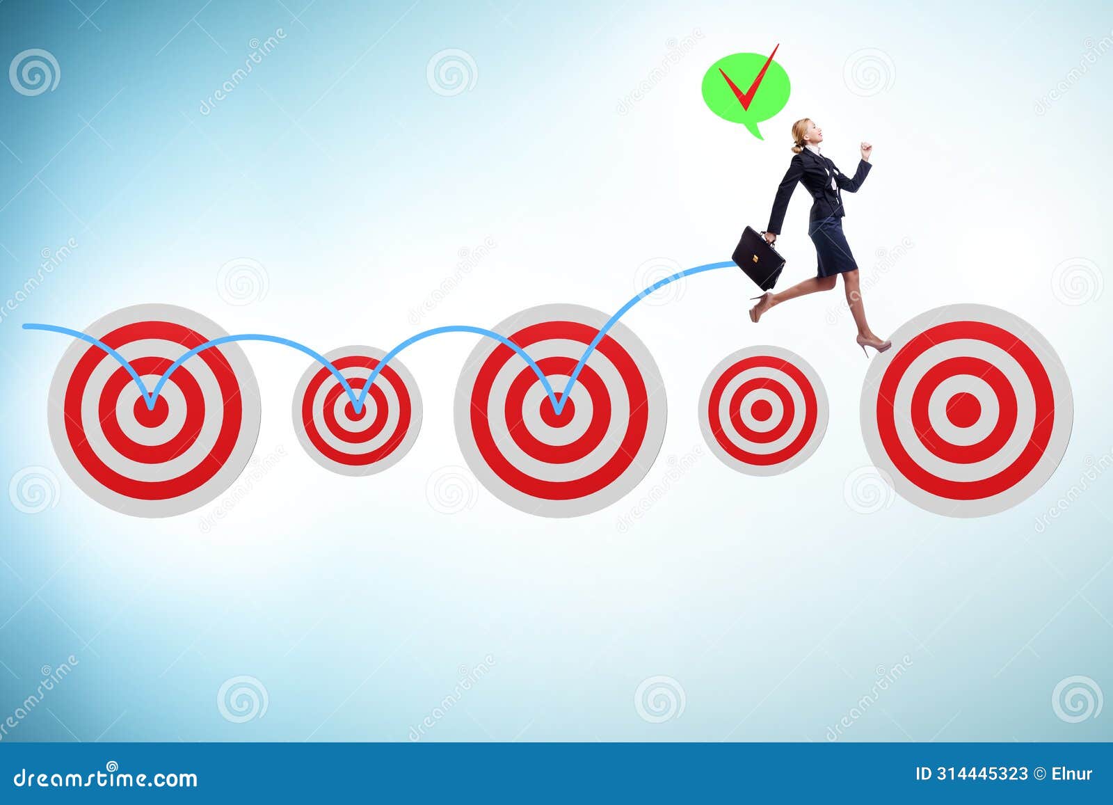 Concept of Setting and Achieving Business Objectives Stock Image ...