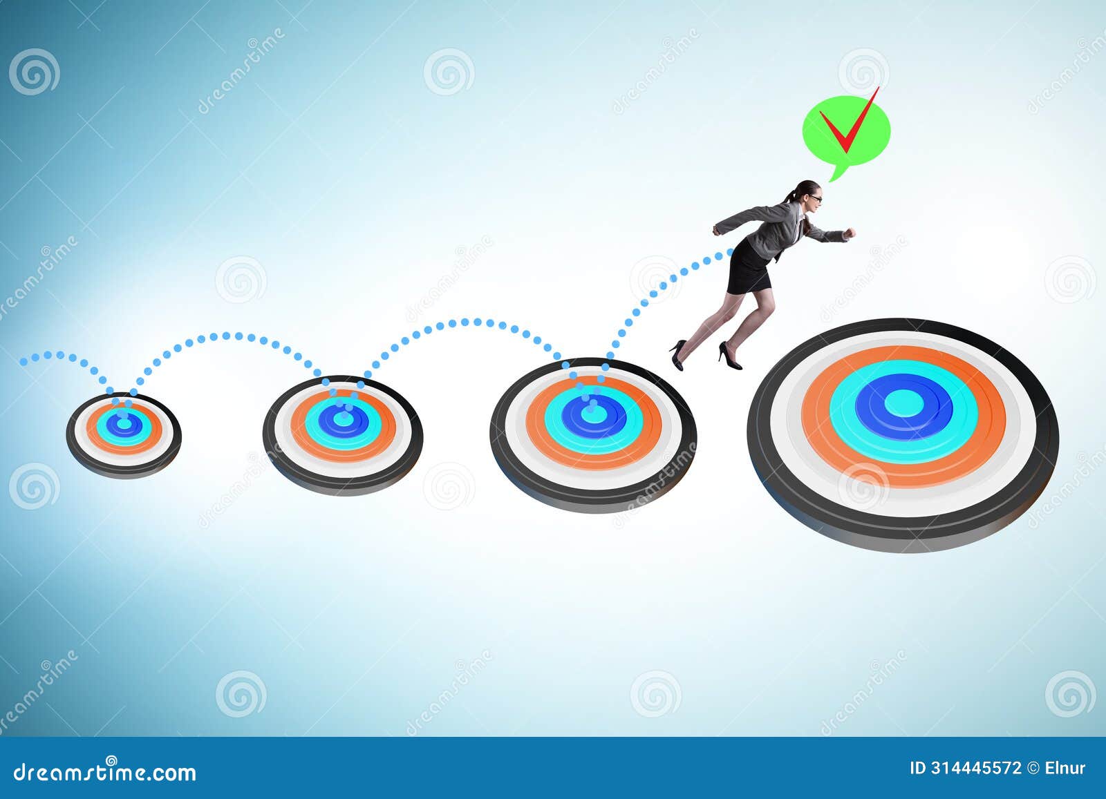 Concept of Setting and Achieving Business Objectives Stock Photo ...