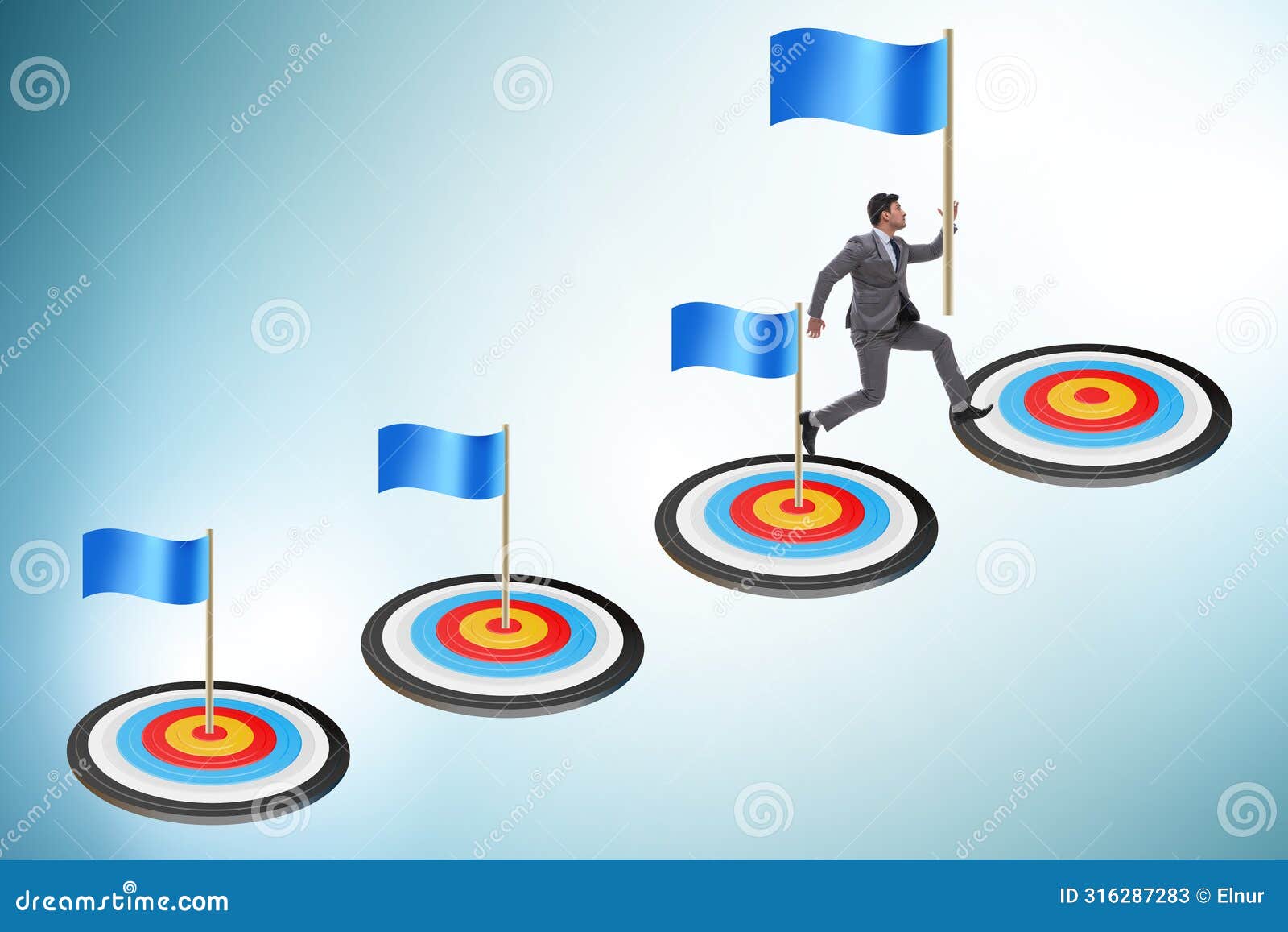 Concept of Setting and Achieving Business Objectives Stock Image ...