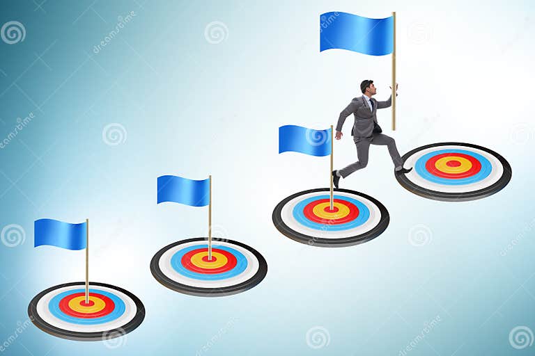 Concept of Setting and Achieving Business Objectives Stock Image ...