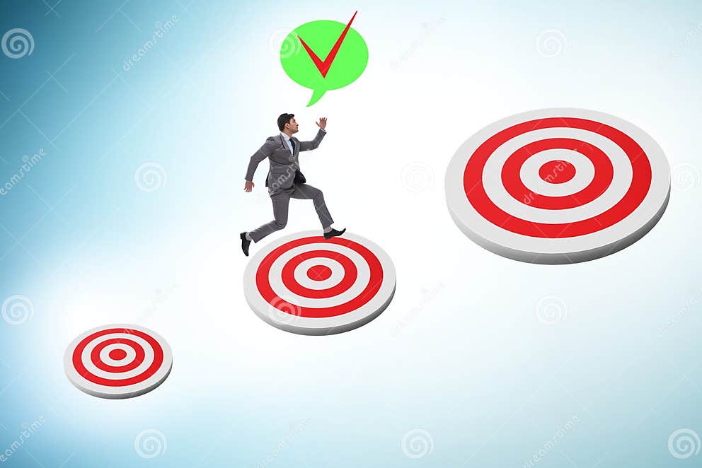 Concept of Setting and Achieving Business Objectives Stock Photo ...