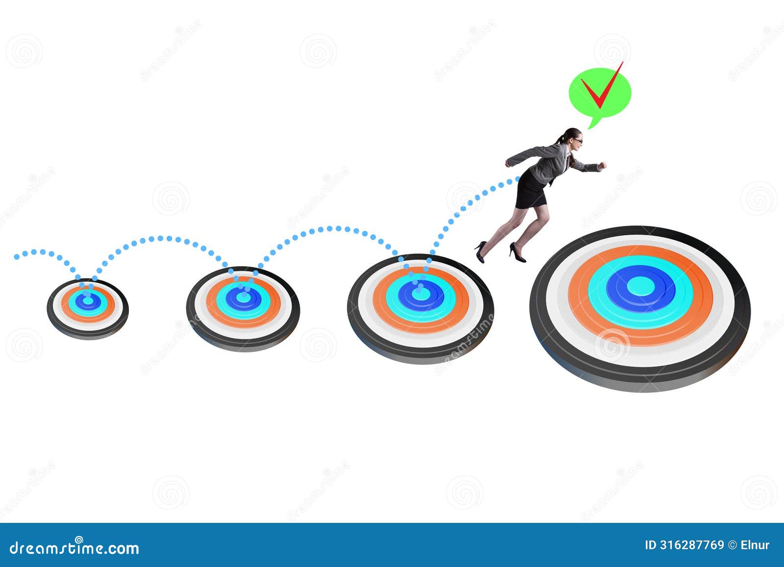 Concept of Setting and Achieving Business Objectives Stock Image ...