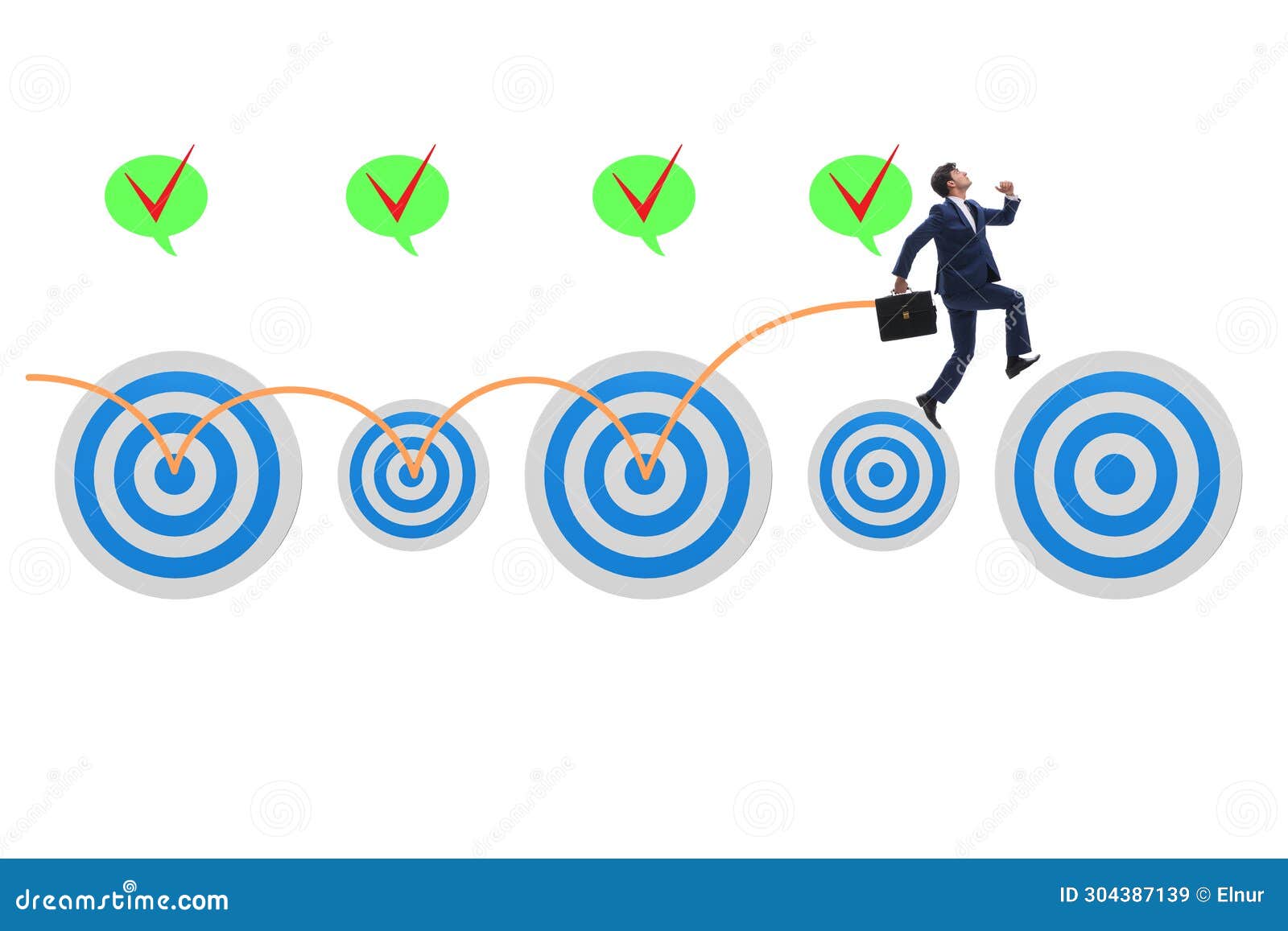 Concept of Setting and Achieving Business Objectives Stock Image ...