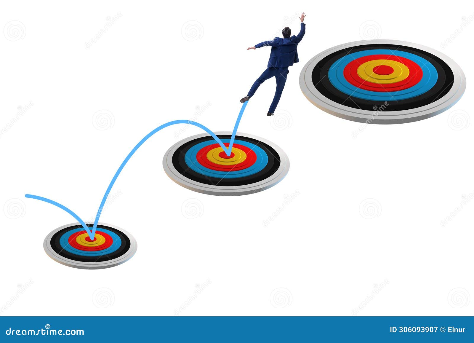 Concept of Setting and Achieving Business Objectives Stock Image ...