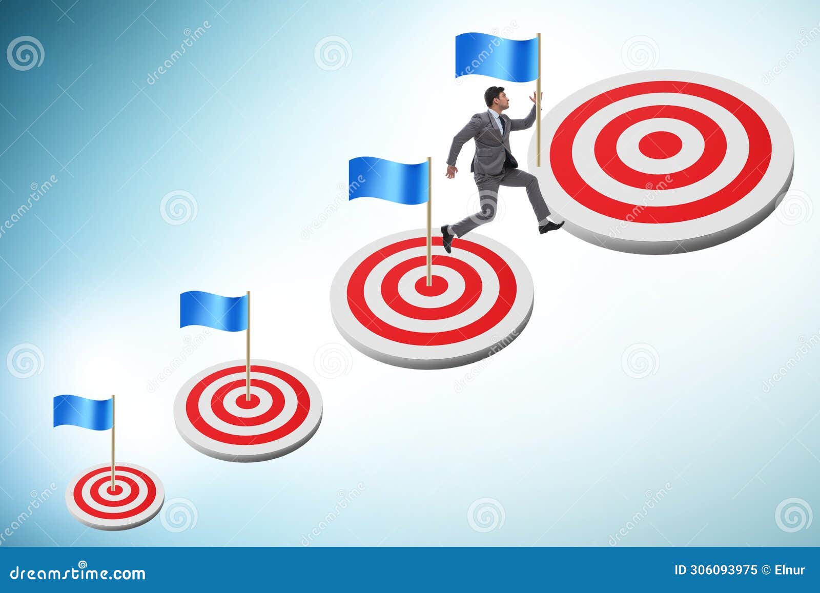 Concept of Setting and Achieving Business Objectives Stock Image ...