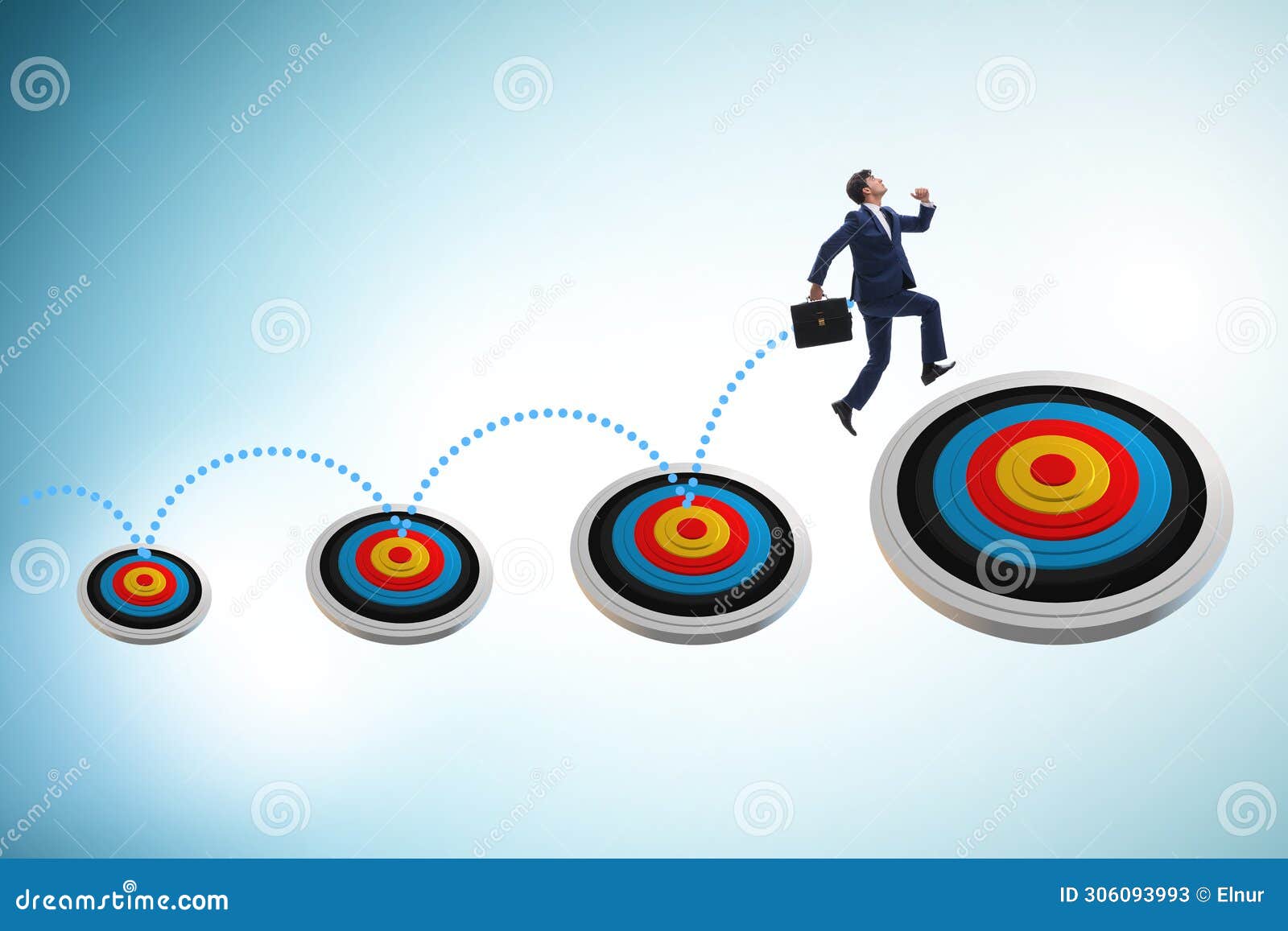 Concept of Setting and Achieving Business Objectives Stock Image ...
