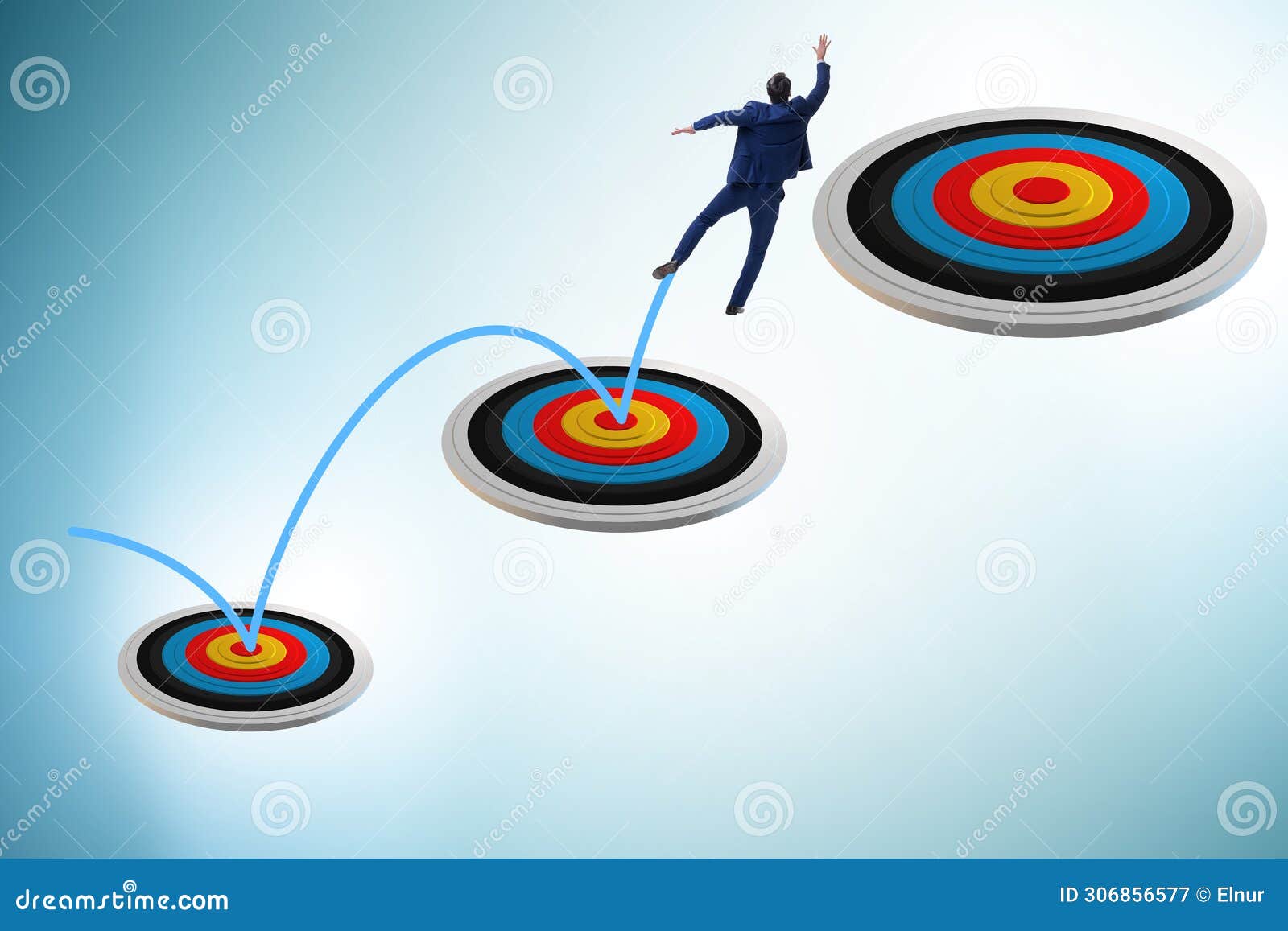 Concept of Setting and Achieving Business Objectives Stock Image ...