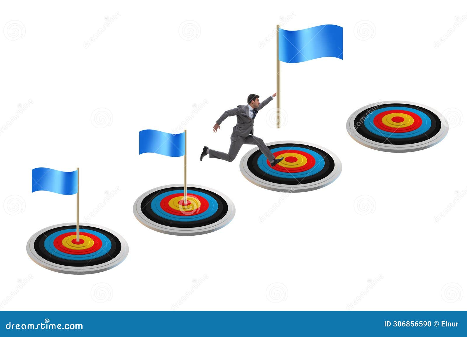 Concept of Setting and Achieving Business Objectives Stock Photo ...