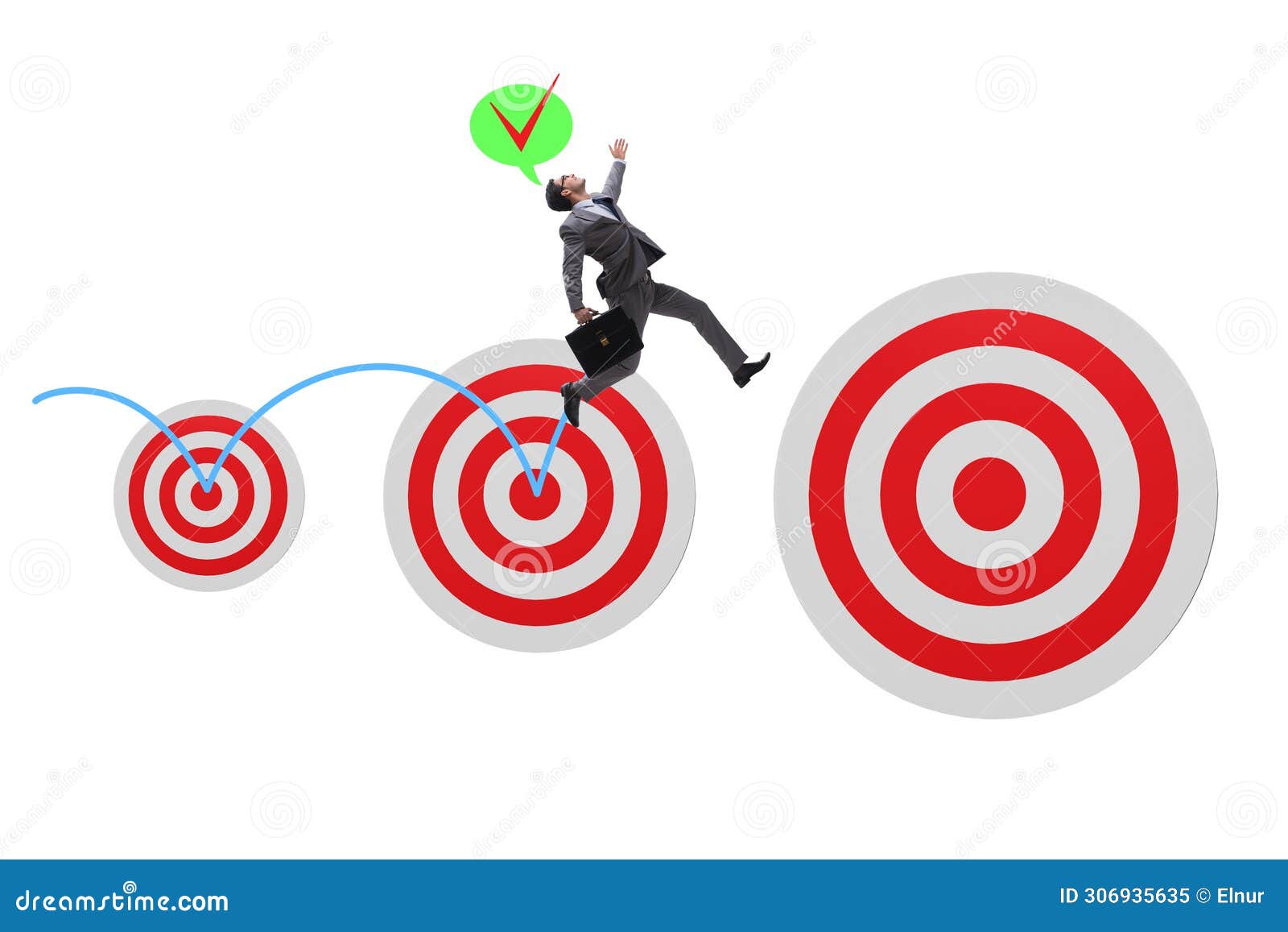 Concept of Setting and Achieving Business Objectives Stock Image ...