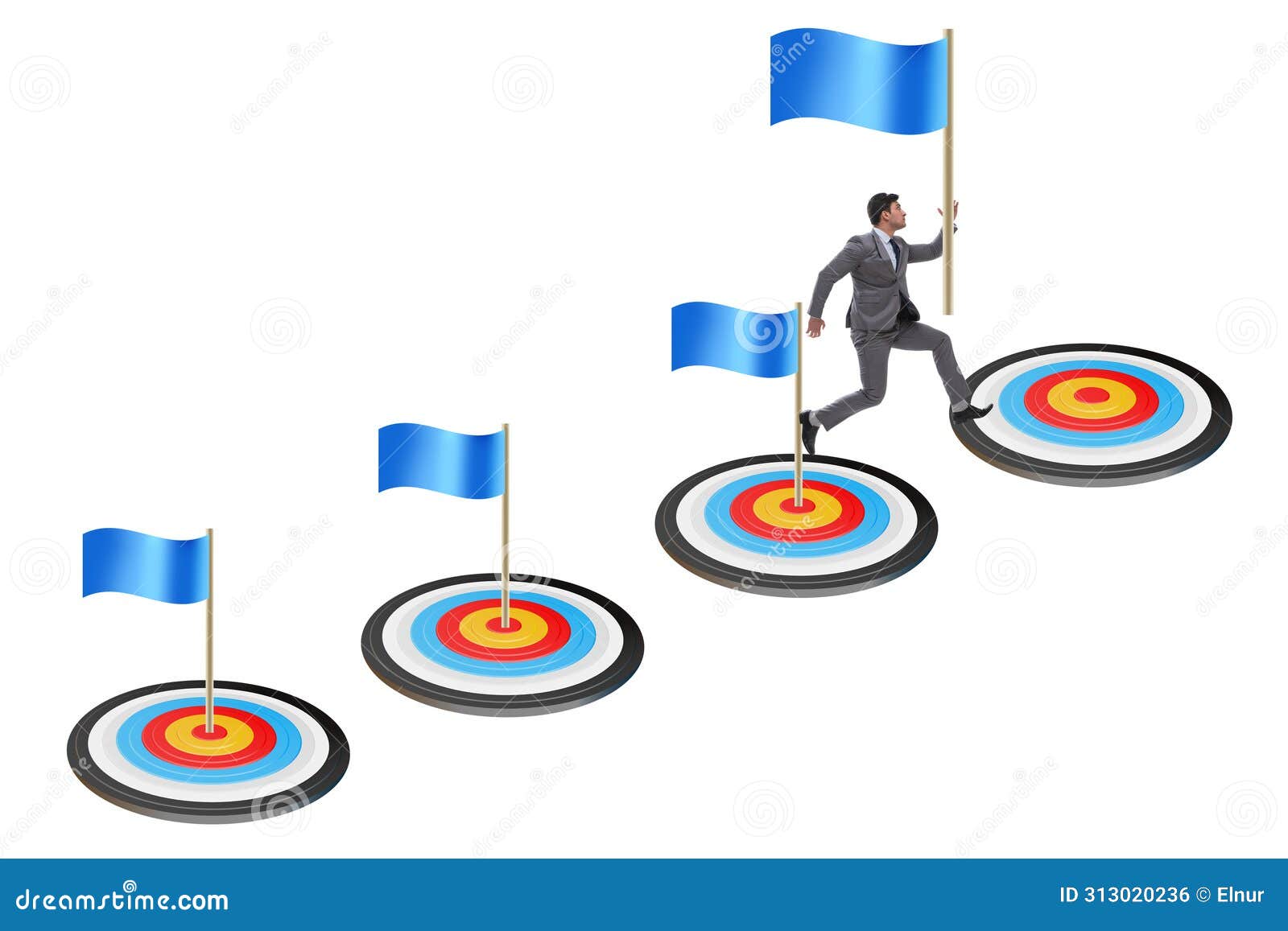 Concept of Setting and Achieving Business Objectives Stock Photo ...