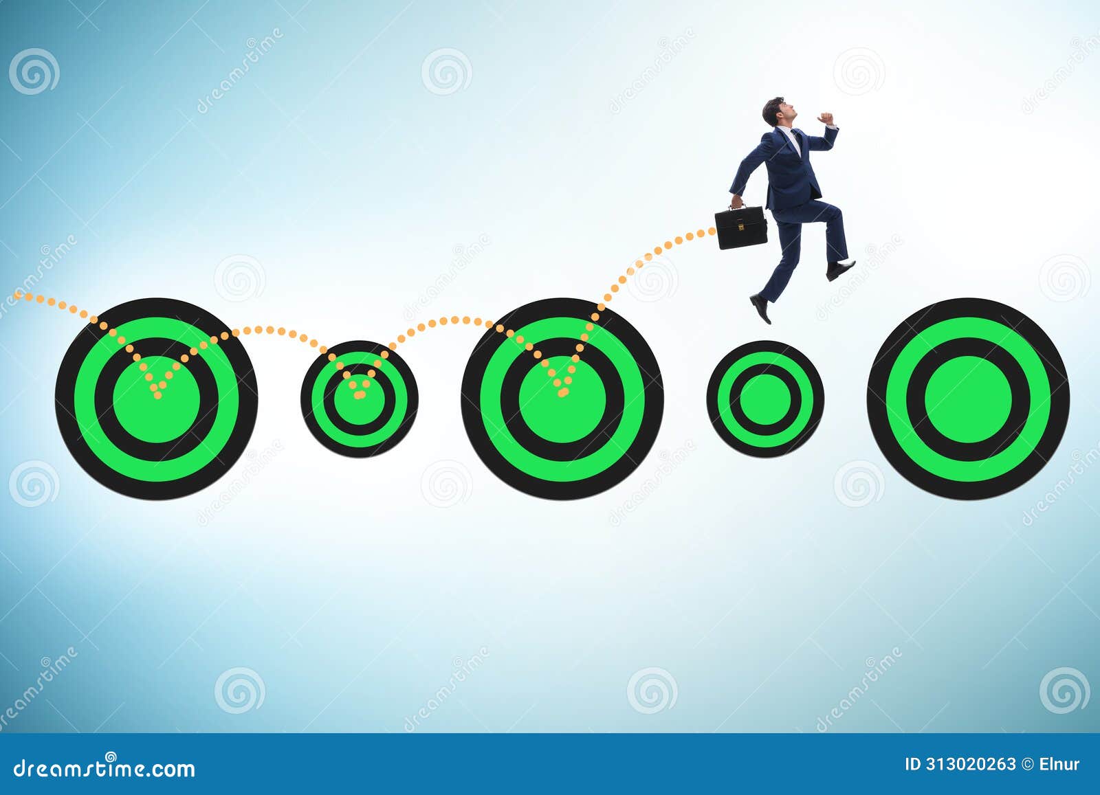 Concept of Setting and Achieving Business Objectives Stock Image ...