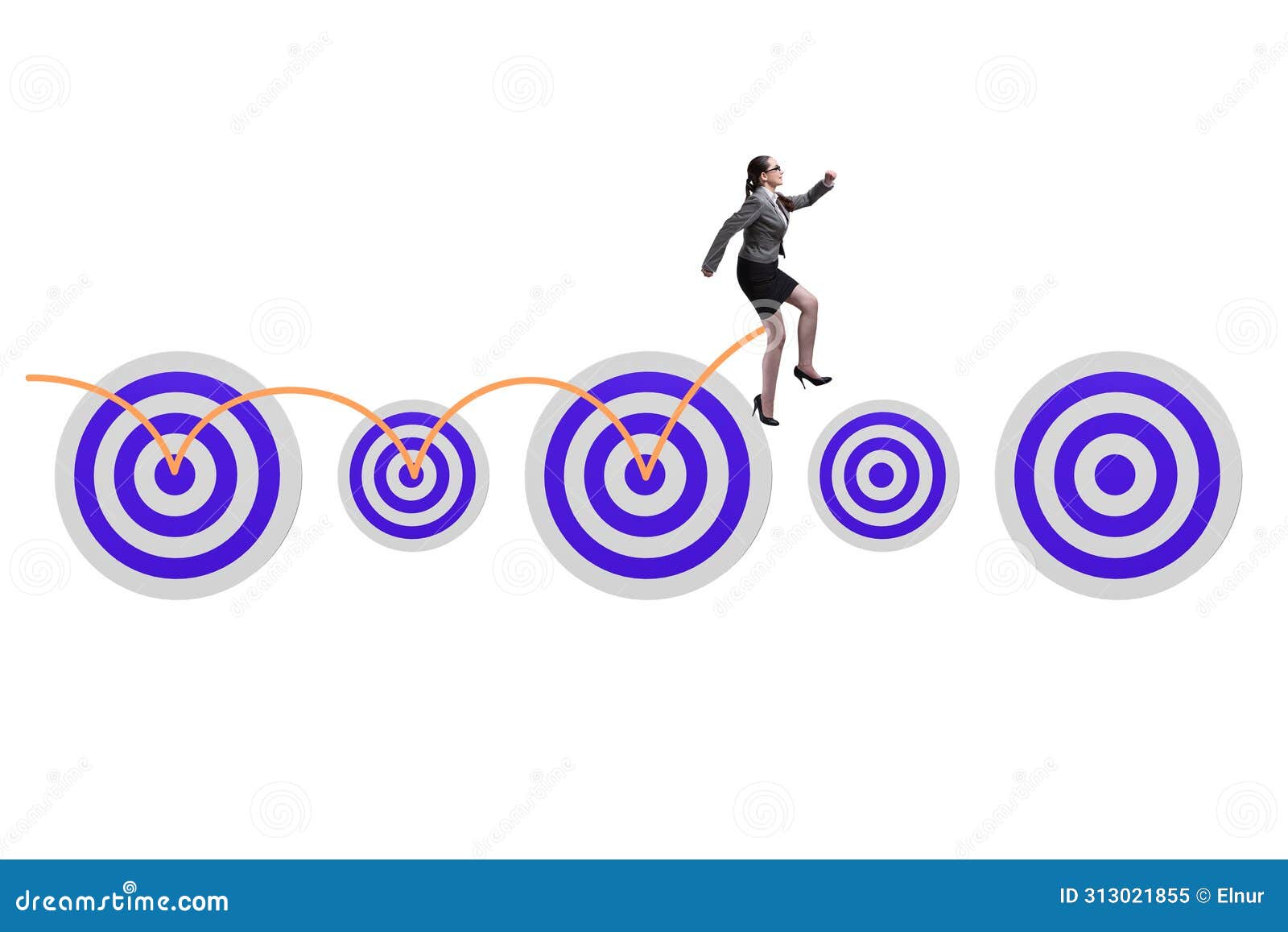 Concept of Setting and Achieving Business Objectives Stock Image ...