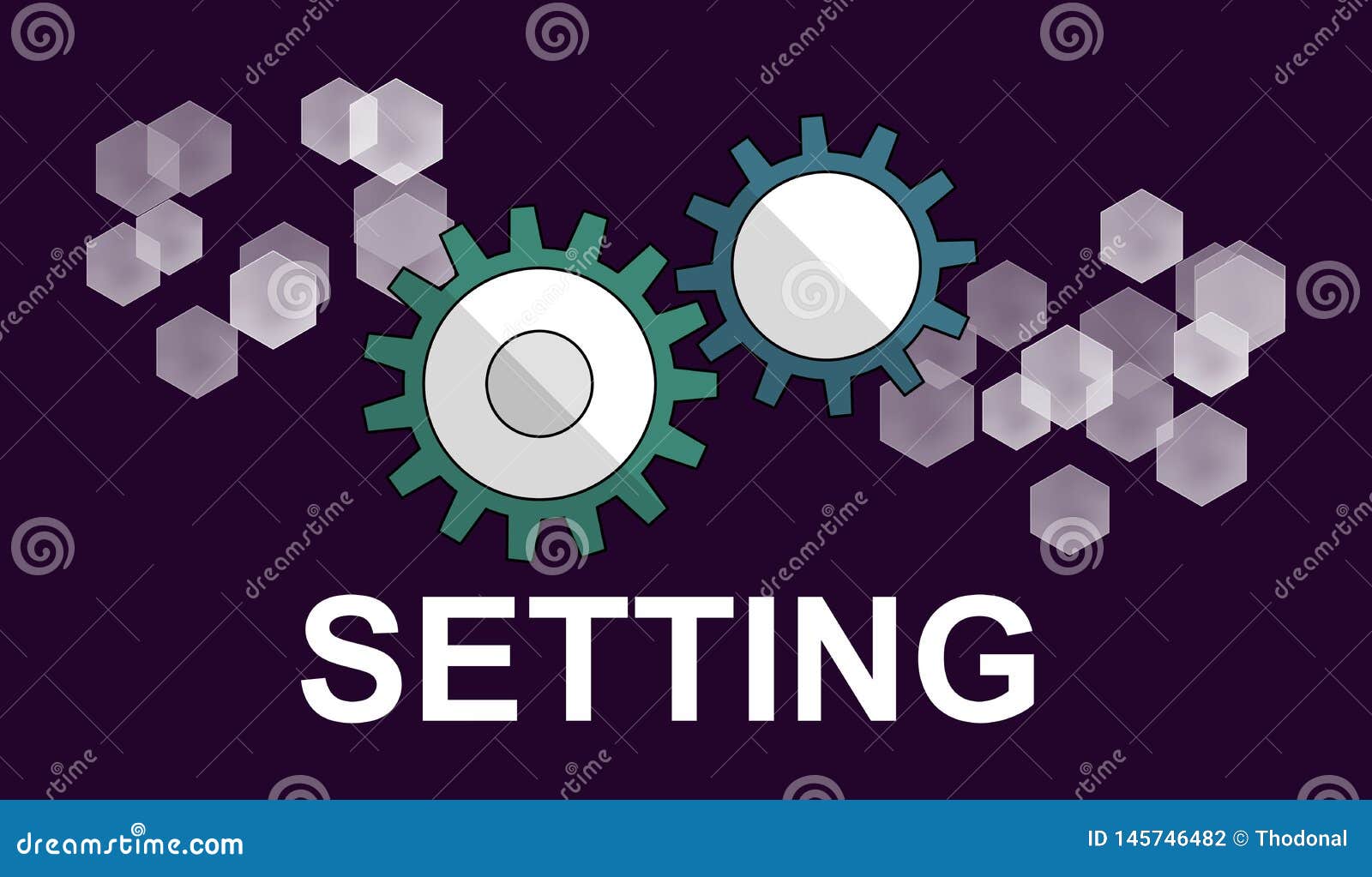 Concept of setting stock illustration. Illustration of business - 145746482