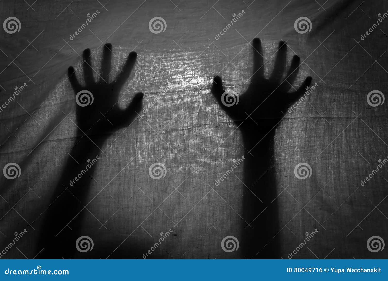 The Concept of the Shadow of Hand Behind Cloth Stock Photo - Image of ...