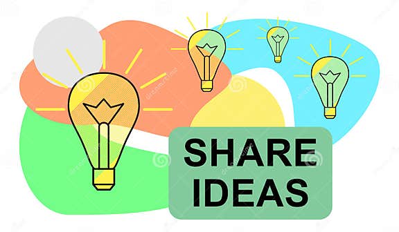 Concept of share ideas stock illustration. Illustration of ...
