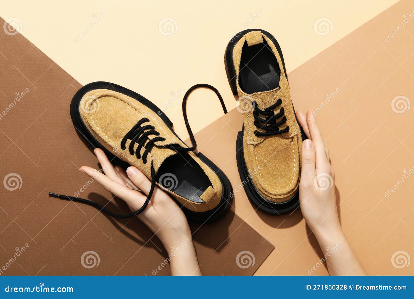 Concept of Shoes - Female Shoes, Top View Stock Photo - Image of female ...