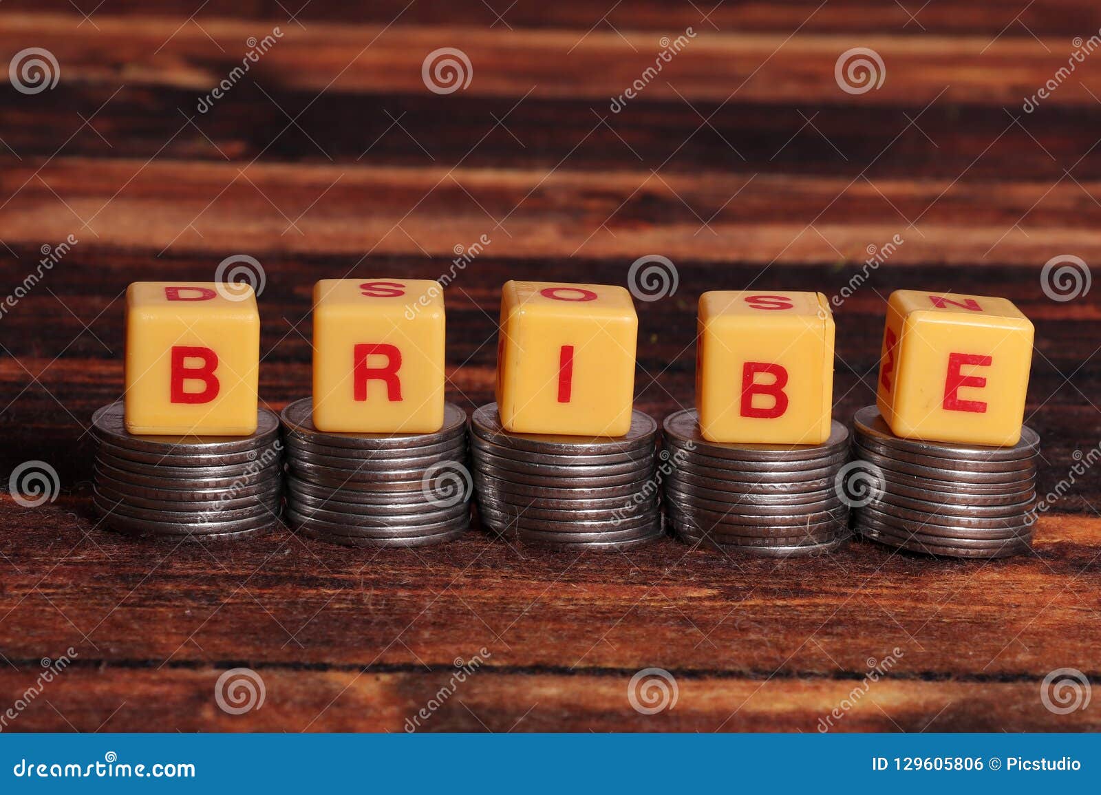 Bribe stock photo. Image of finance, wooden, pile, coins - 129605806