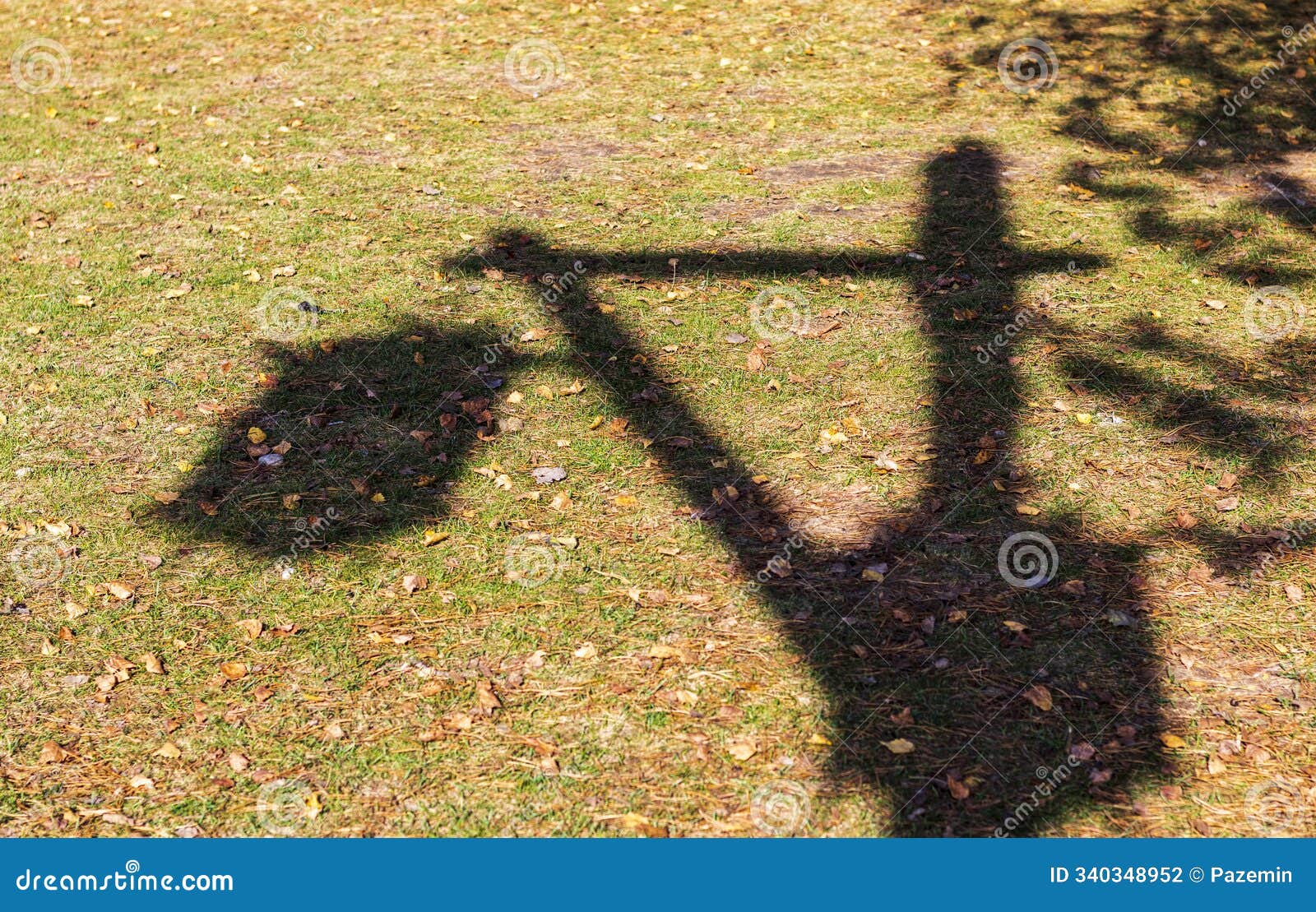Concept Shot of the Decorative Lamp Post Casting Shadow. Background ...