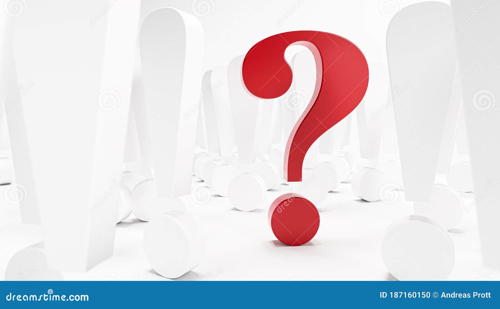 Concept Shot for FAQ or `Still Questions`. a Red Question Mark between ...