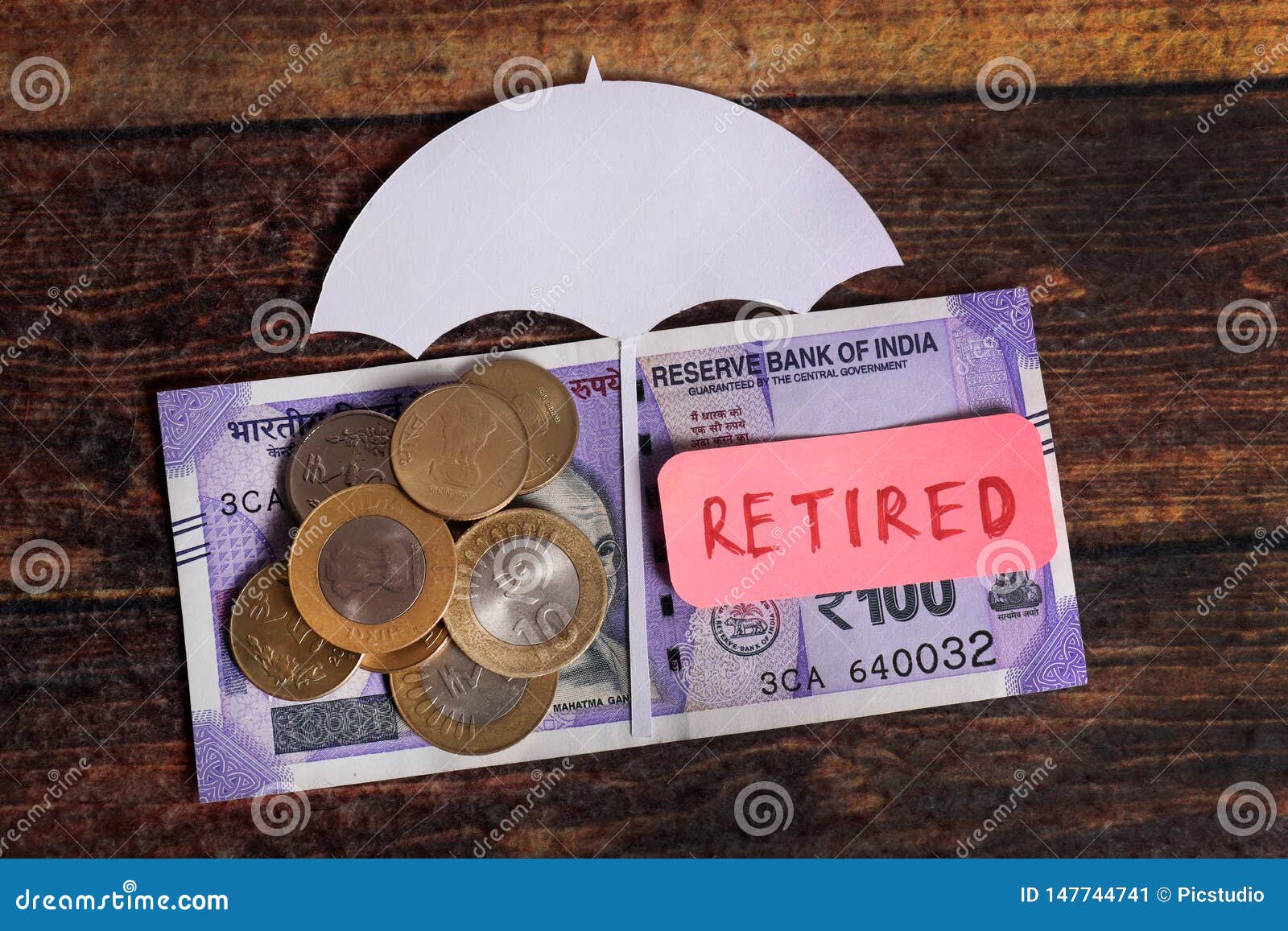 Retired stock image. Image of safety, umbrella, coins - 147744741