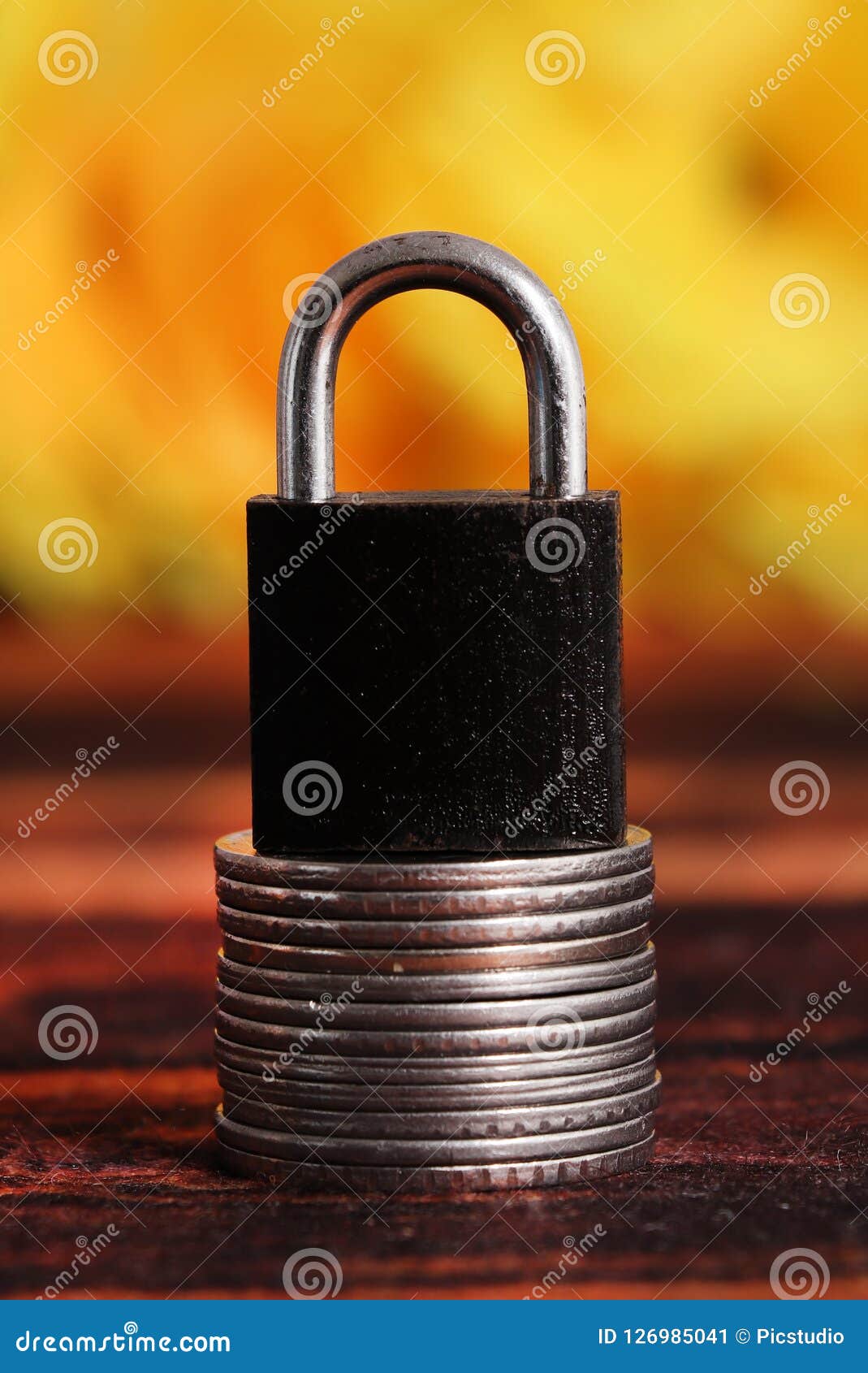 Money security stock image. Image of piled, coins, stacked - 126985041
