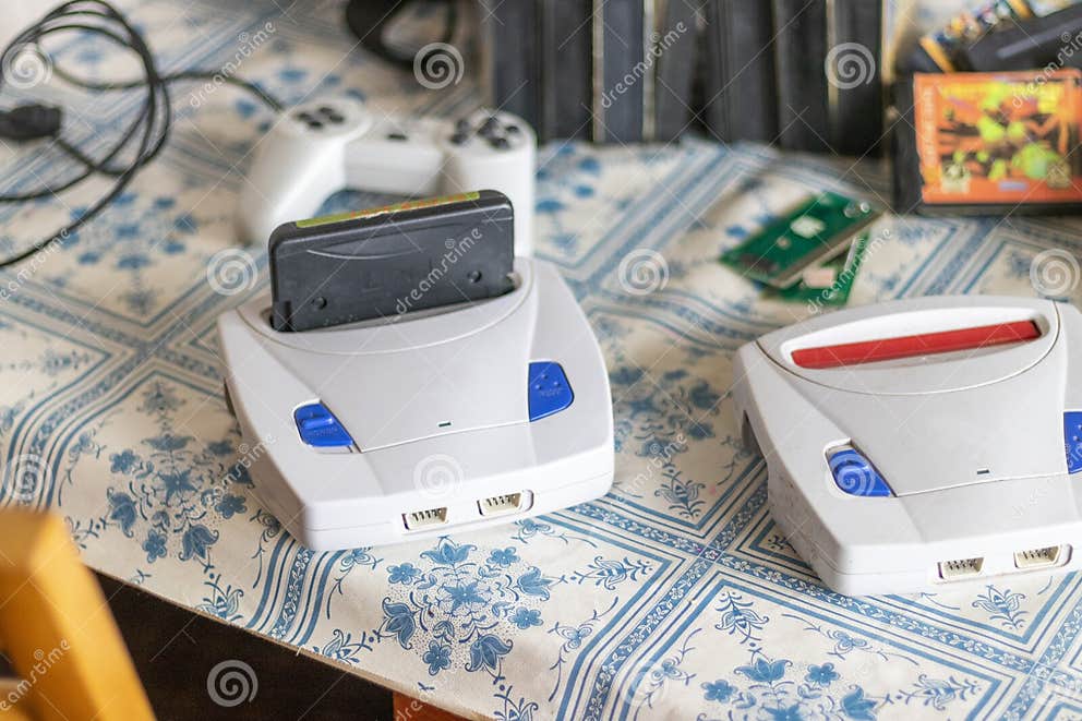 Concept Shot of the Old Gaming Console. Technology Stock Photo - Image ...
