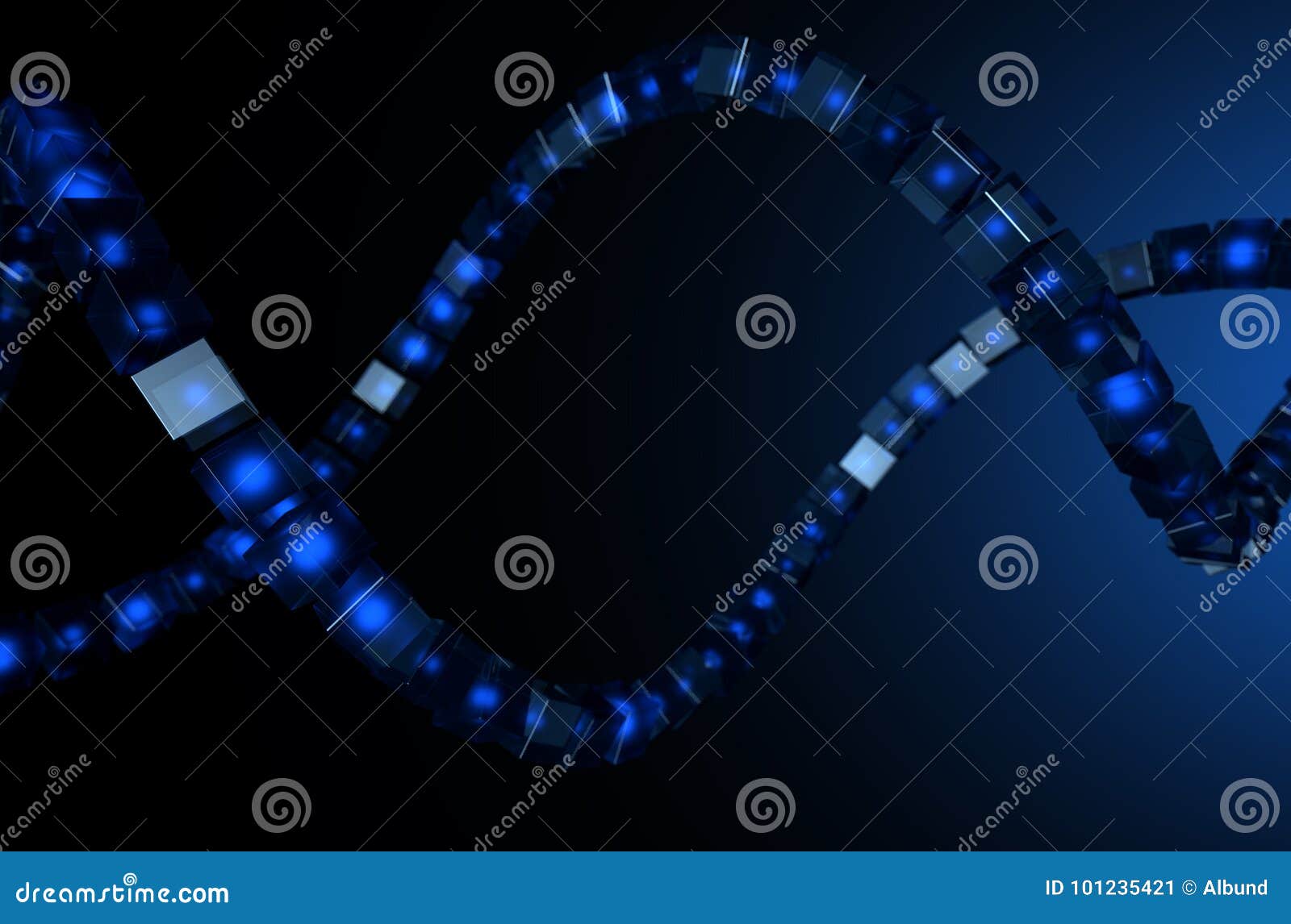 Blockchain Strand: A Futuristic 8K Cartoon Of Digital DNA Technology ...