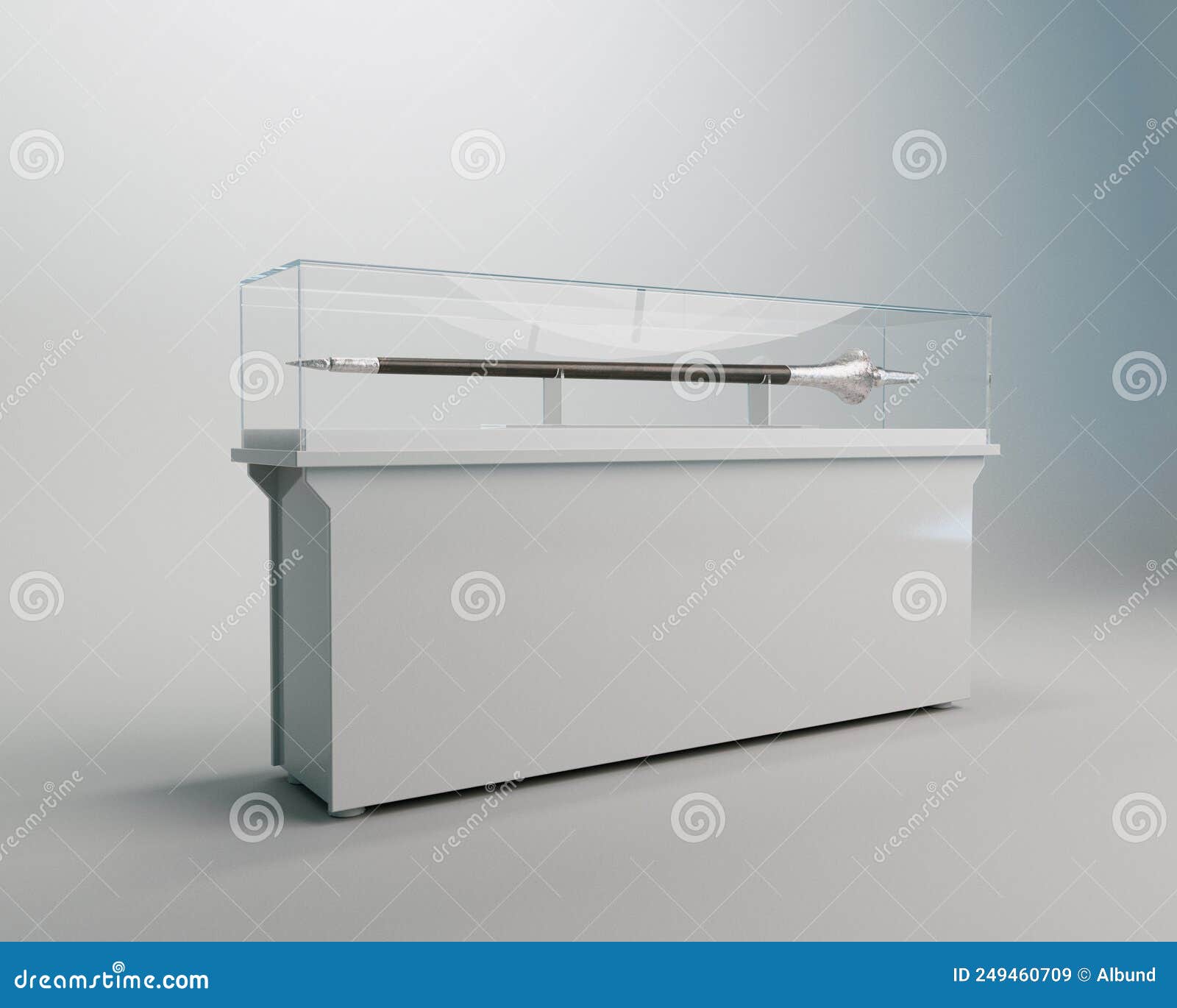 Lance in Display Cabinet stock illustration. Illustration of gallery ...