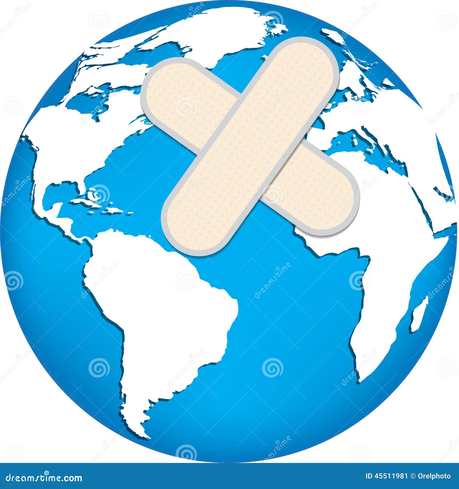 Sick Planet Earth Is Crying. Save The Earth Royalty-Free Stock ...