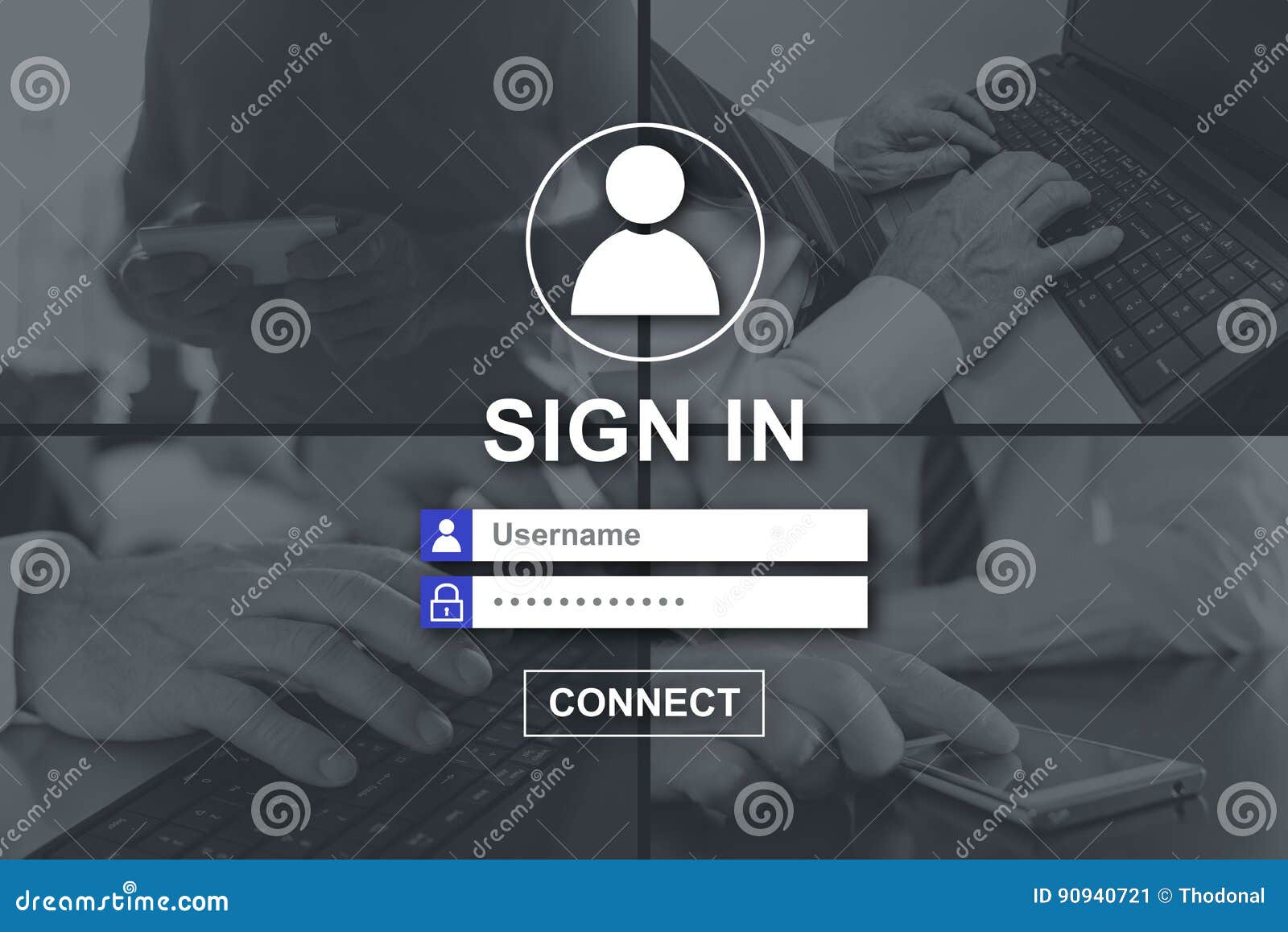 Concept of sign in stock image. Image of security, password - 90940721