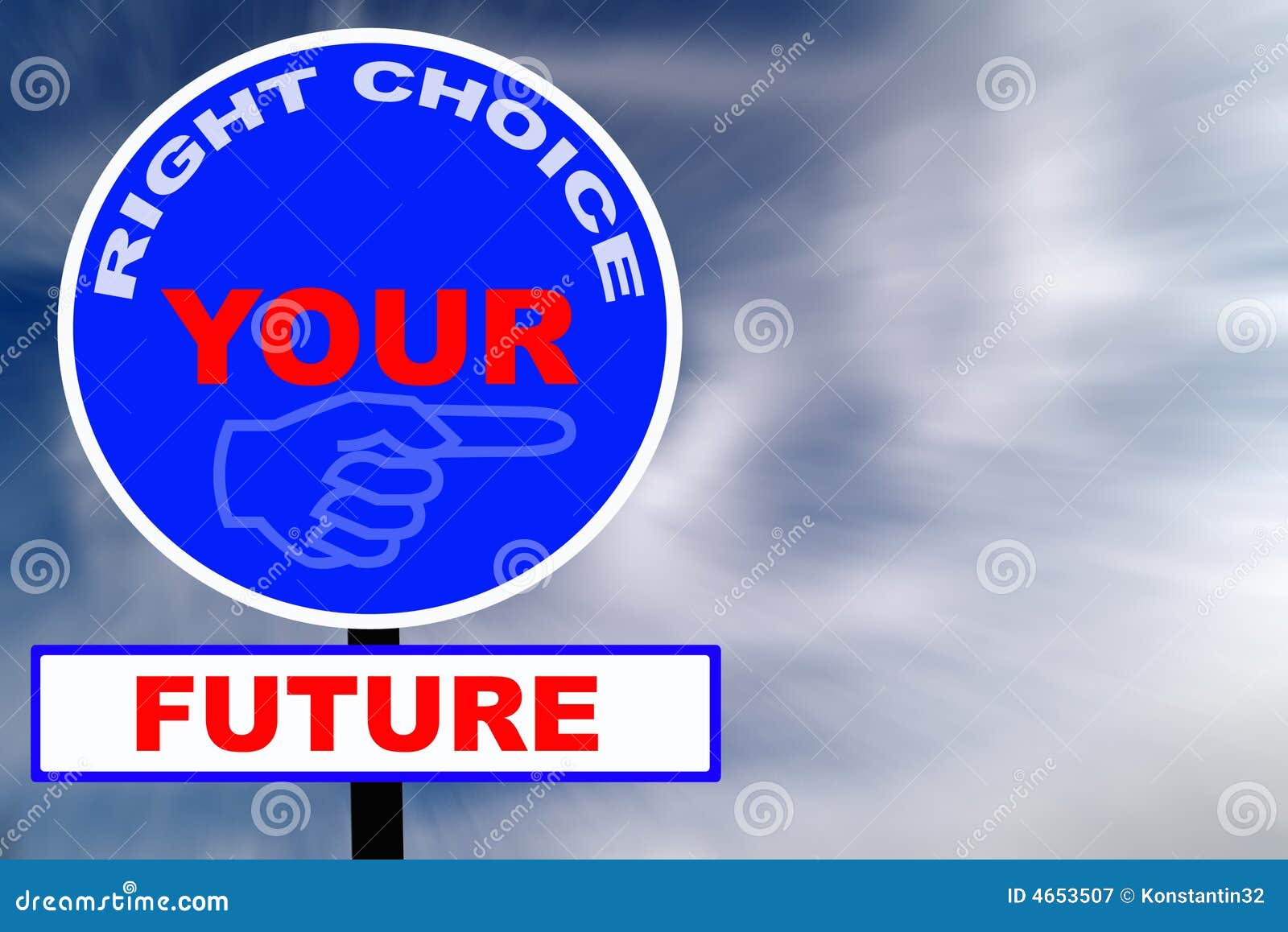 Concept Sign with Red and Blue Text and Symbol Stock Image - Image of ...