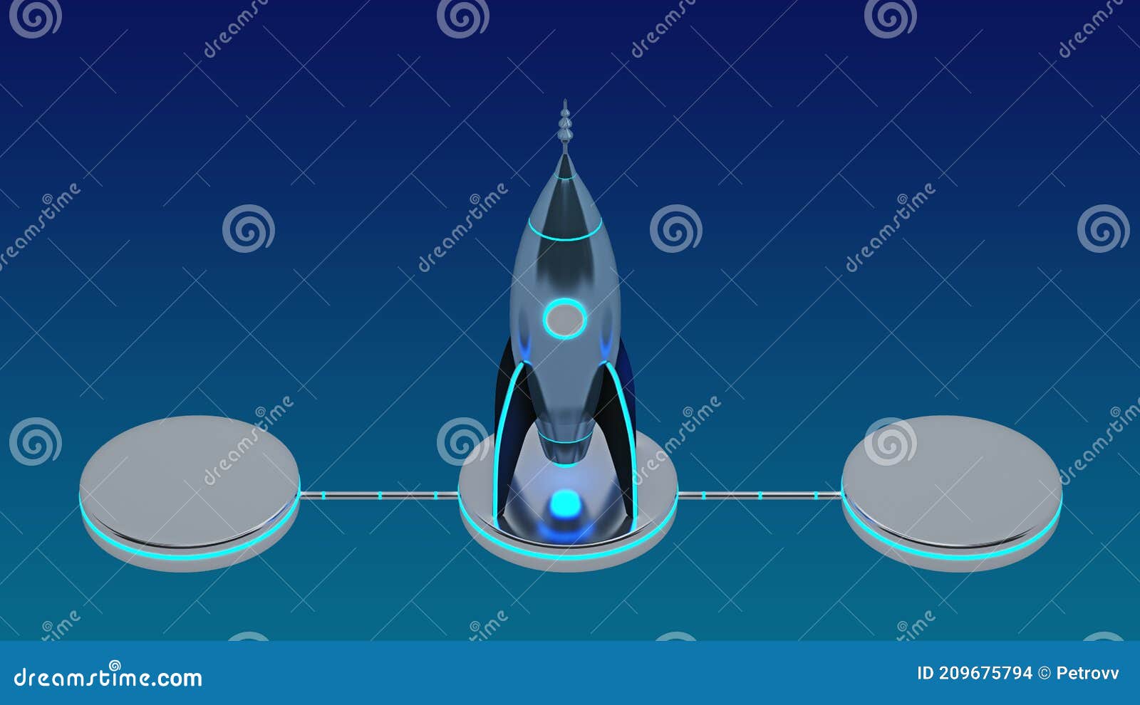 Concept Simple Rocket and Two Mock Up Callouts Stock Illustration ...