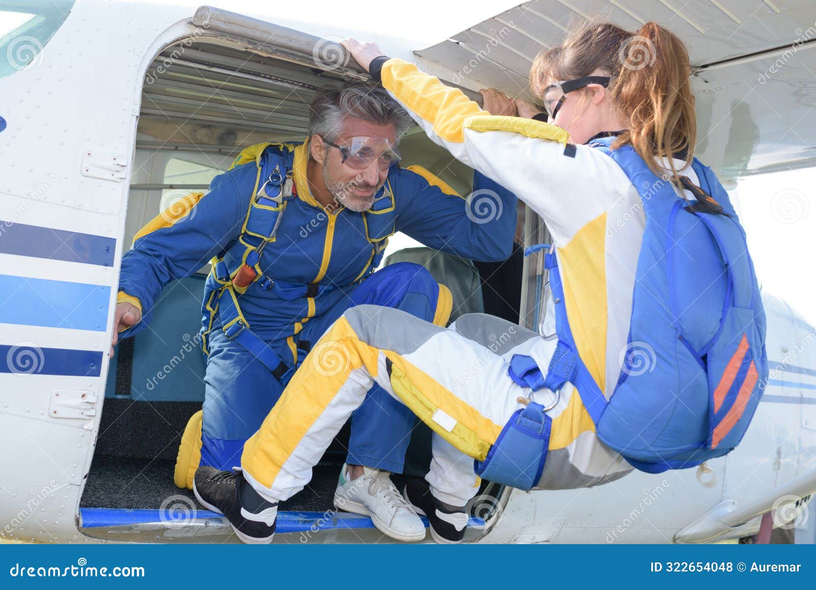 Concept Skydiver Ready To Jump Stock Photo - Image of weather ...