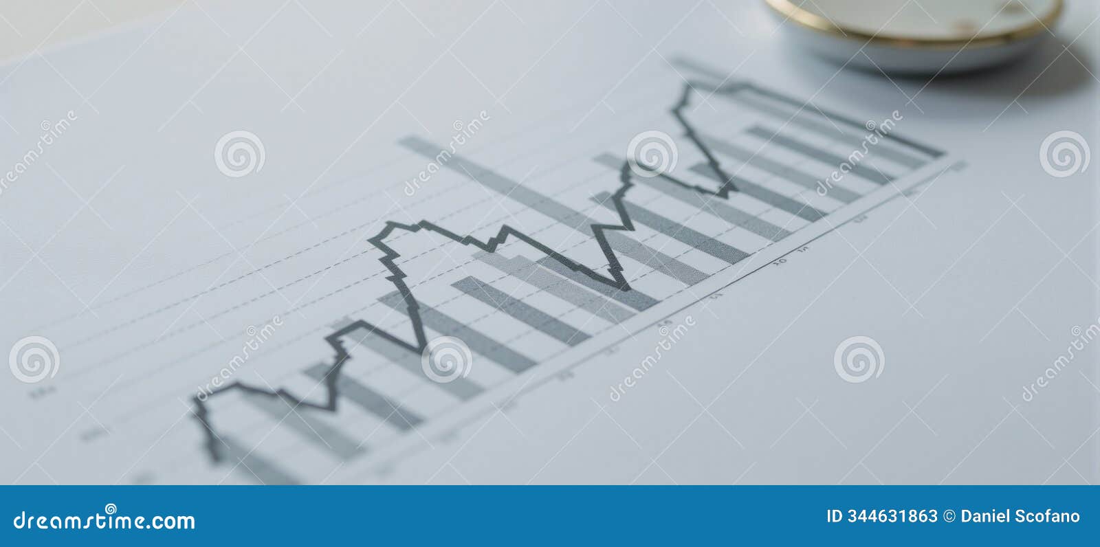 A Slanting Line Graph Represents Ongoing Expansion or Progression Stock ...