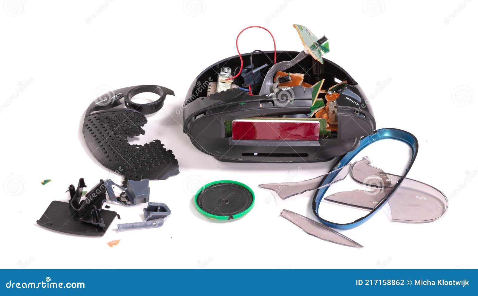 Concept of Sleep - Broken Radio Clock Stock Photo - Image of rustic ...