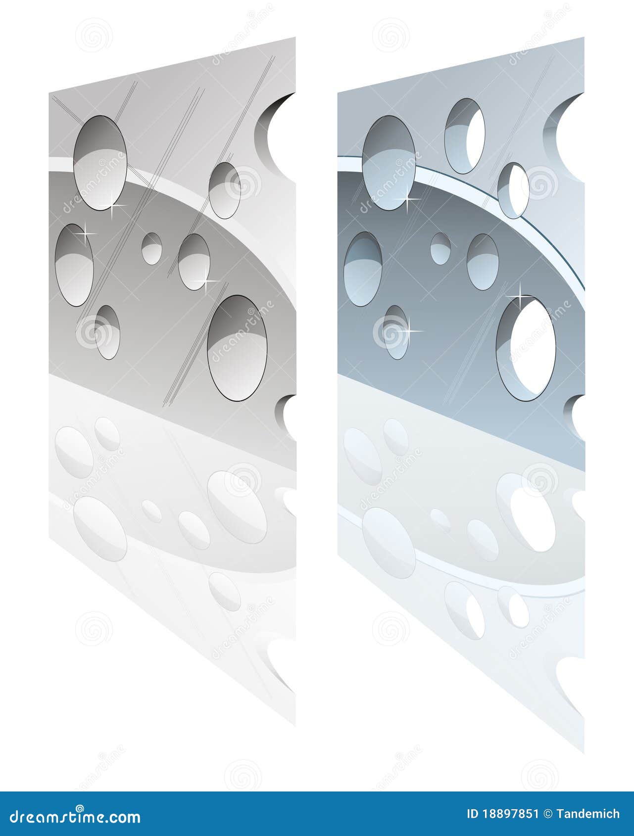 Concept - a Slice of Steel Cheese. Stock Illustration - Illustration of ...