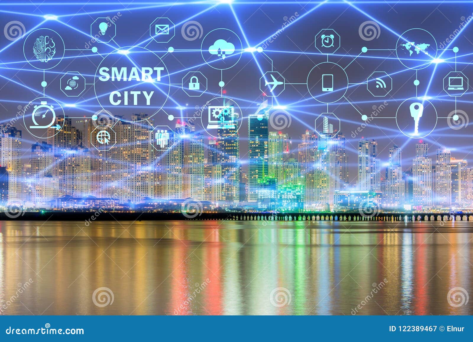 The Concept of Smart City and Internet of Things Stock Illustration ... The Concept of Smart City and Internet of Things Stock Illustration ...