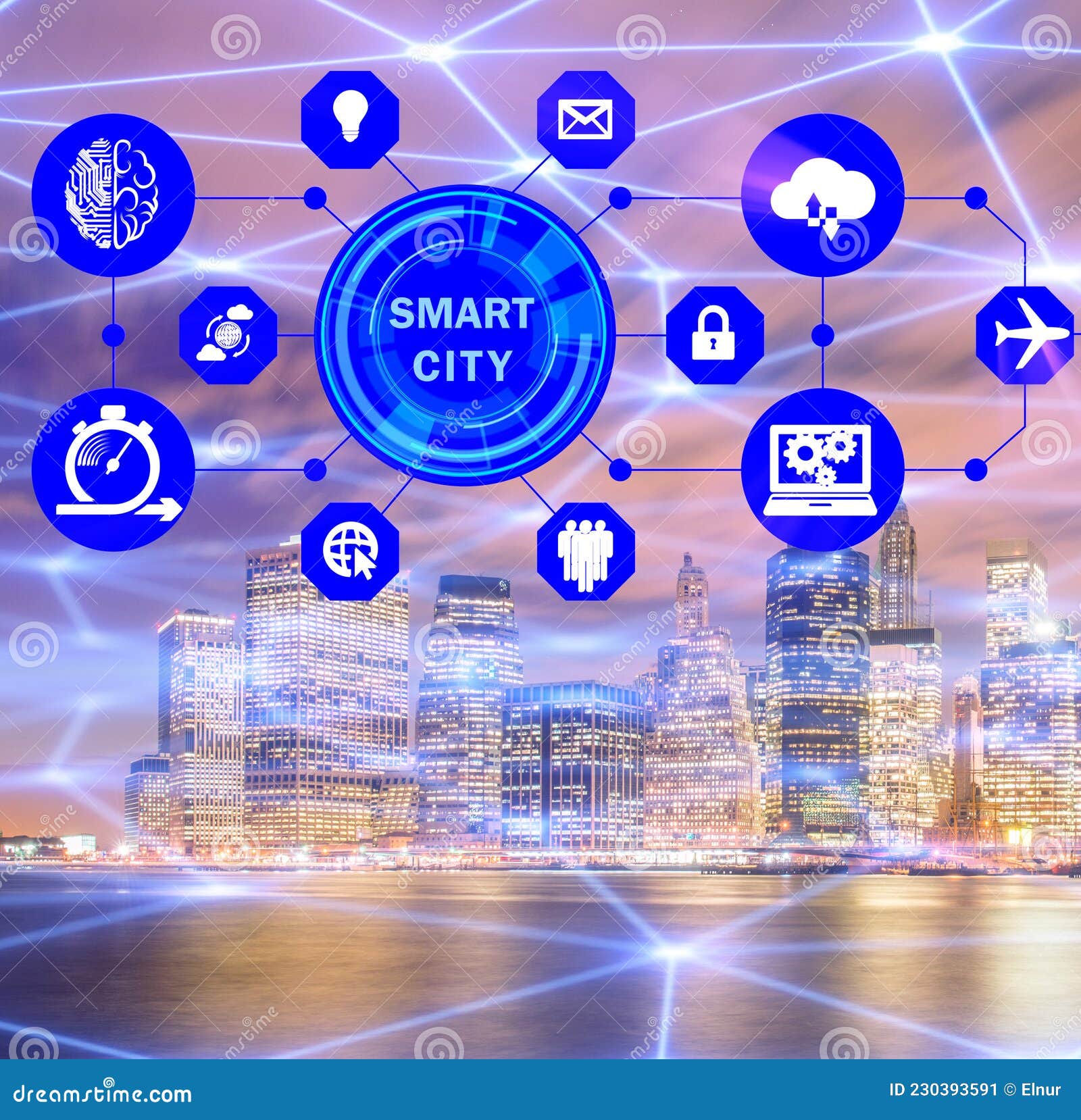 Concept of Smart City and Internet of Things Stock Illustration ... Concept of Smart City and Internet of Things Stock Illustration ...