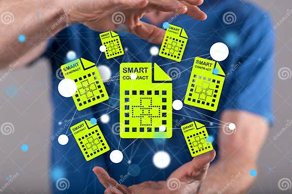 Concept of smart contract stock photo. Image of document - 275013562